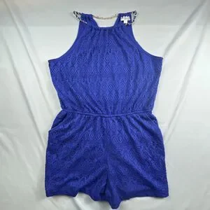 Bisou Bisou | Pants & Jumpsuits | Bisou Bisou Royal Blue Crochet Chain ...